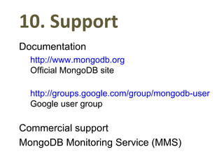 Meetup#1: 10 reasons to fall in love with MongoDB | PPT