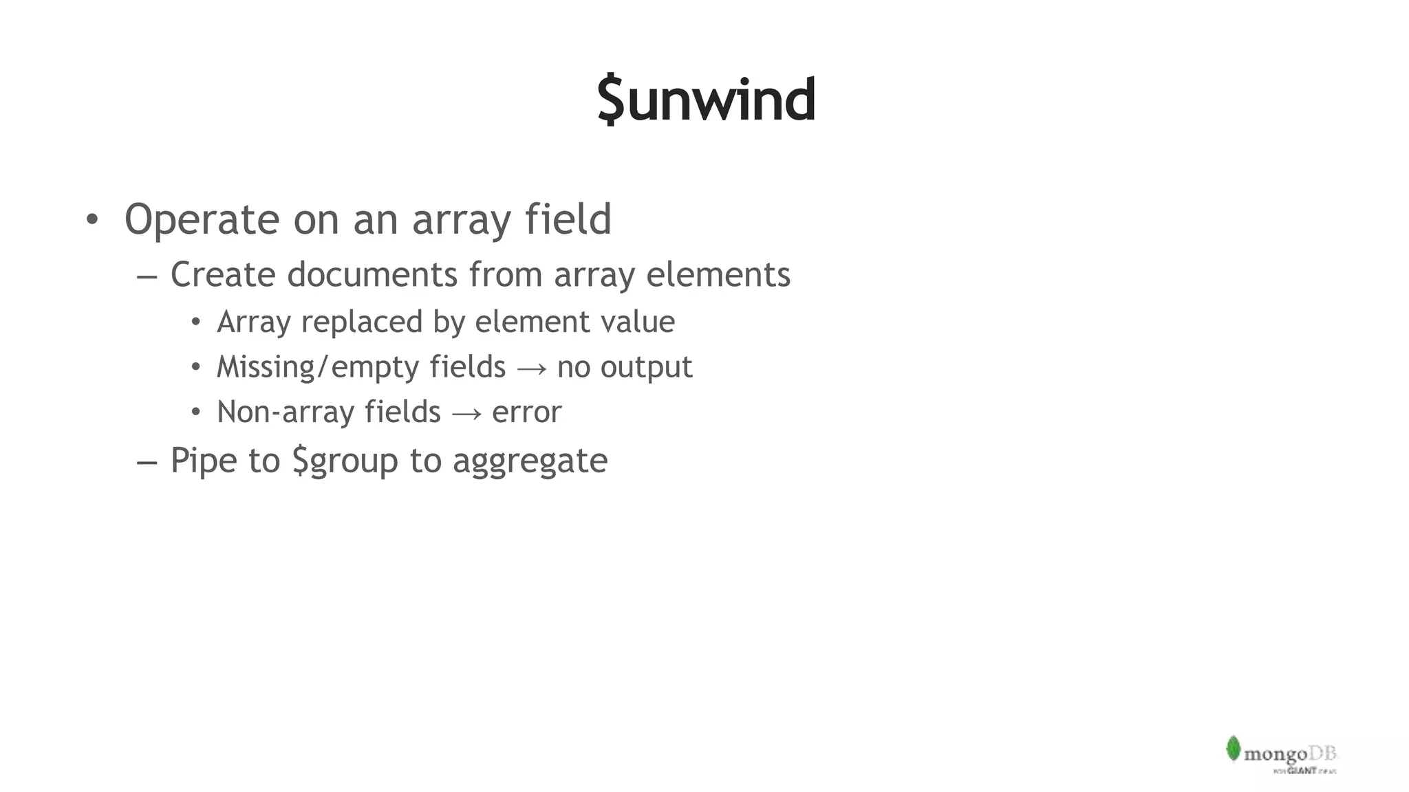 MongoDB 3.2 - Analytics | PPT