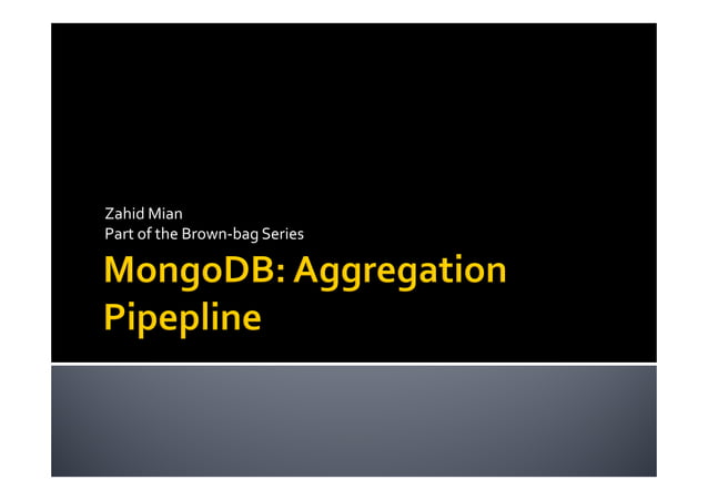 Mongodb Aggregation Pipeline | PDF | Databases | Computer Software and Applications