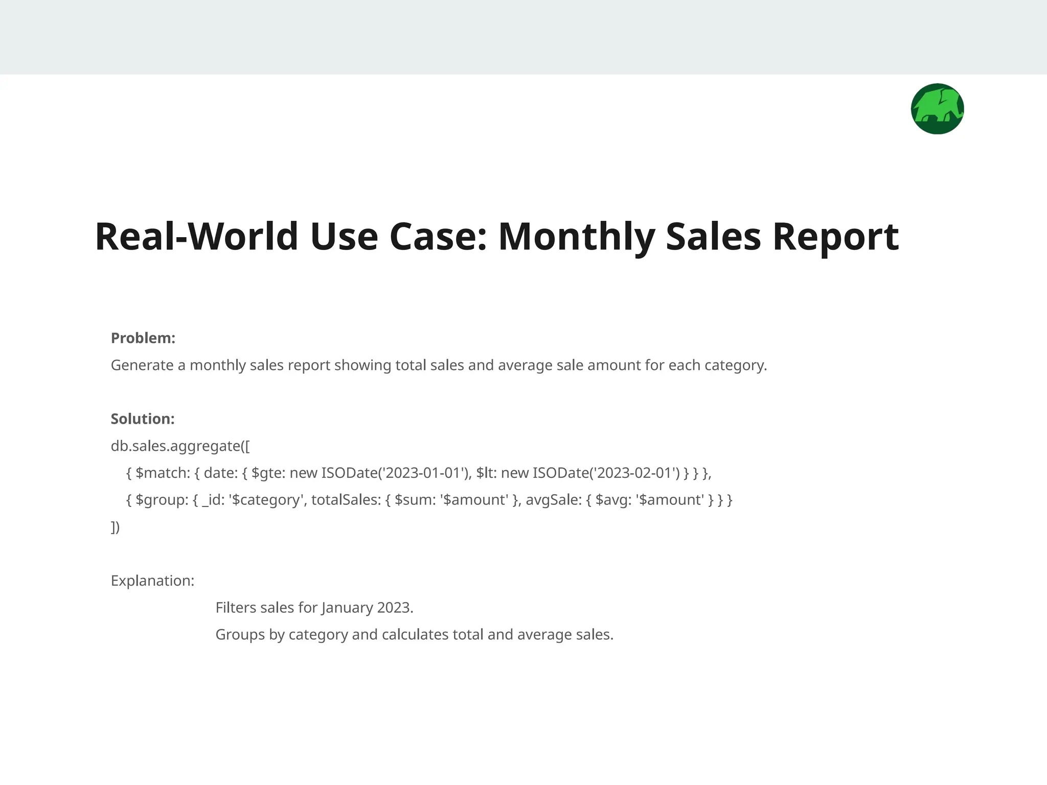 Learning MongoDB Aggregations in 10 Minutes | PPTX
