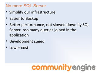 MongoDB at community engine | PPT