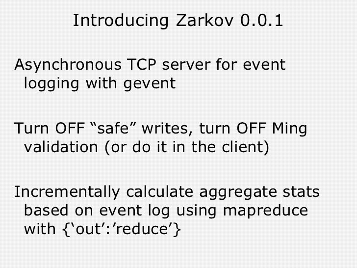 Realtime Analytics Using Mongodb Python Gevent And Zeromq