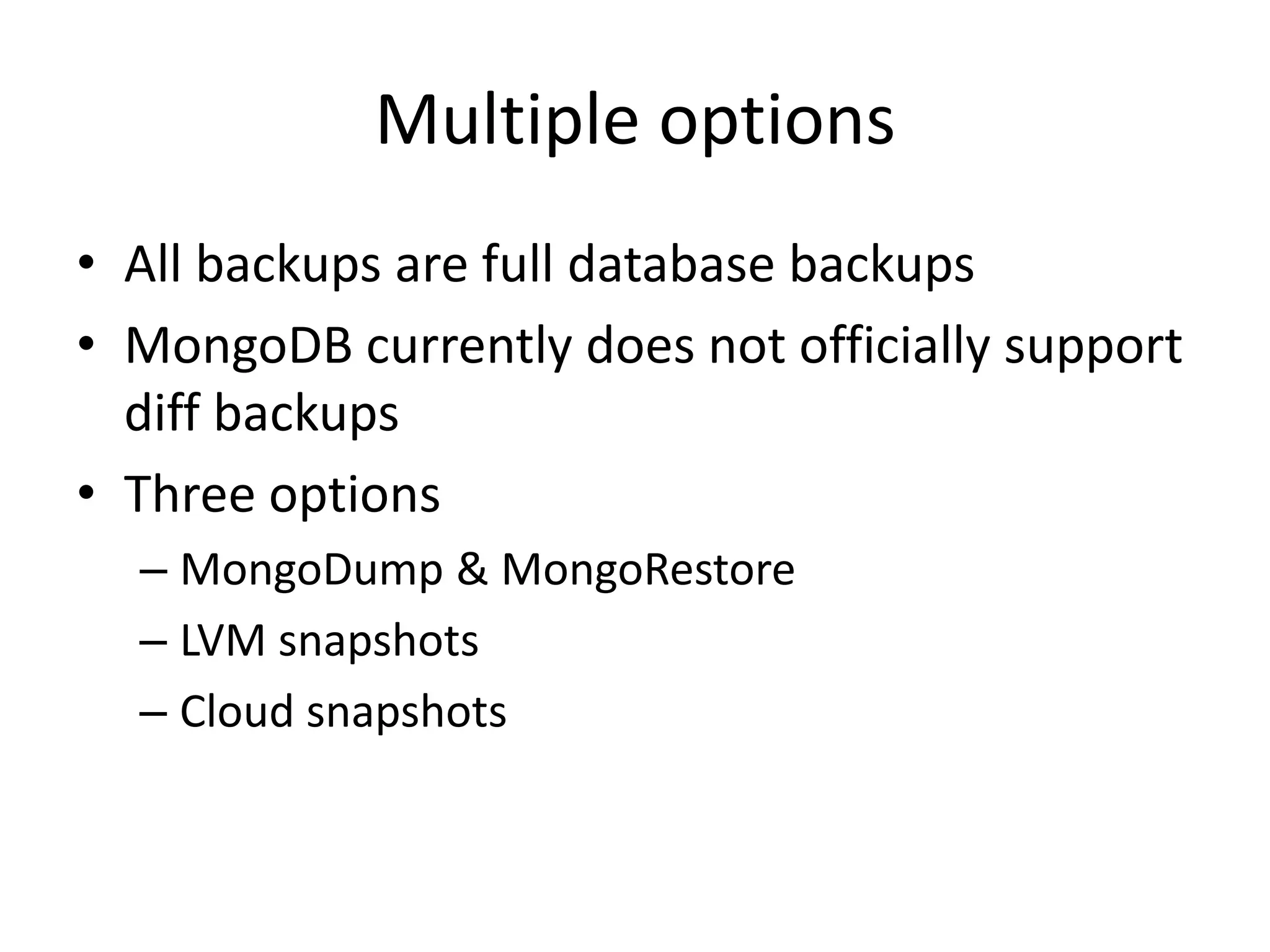 Mongodb Backup Pptx Databases Computer Software And Applications