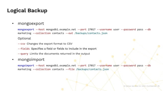 MongoDB Backups and PITR | PDF