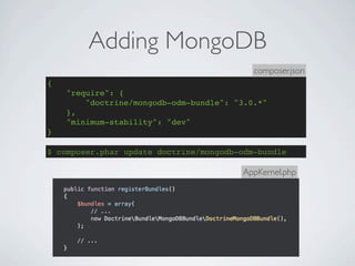 Developing Web Apps with Symfony2, Doctrine and MongoDB | PPT