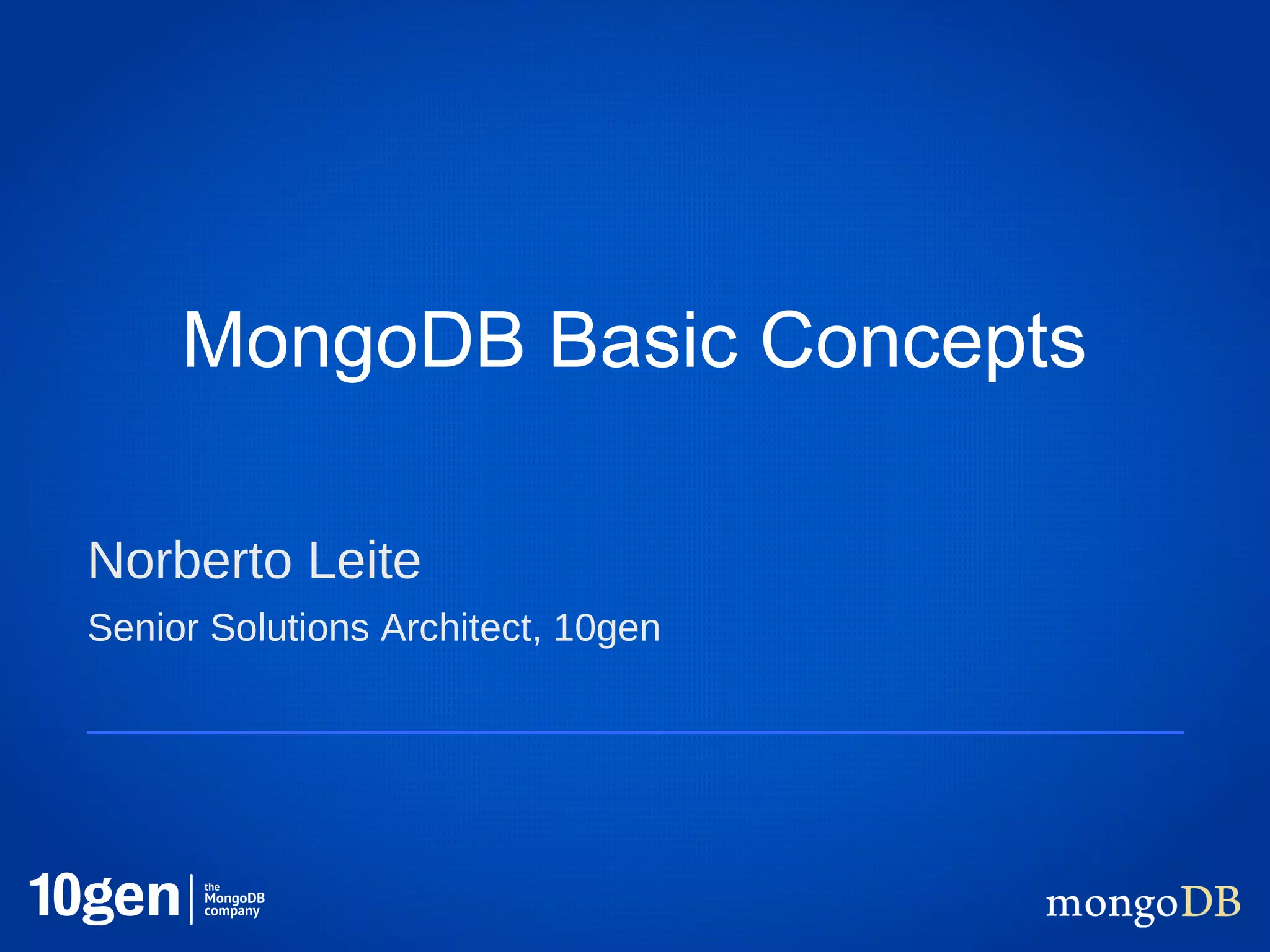MongoDB Basic Concepts | PPT MongoDB Basic Concepts | PPT