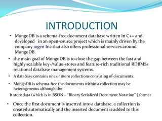 Mongo db basics | PPT