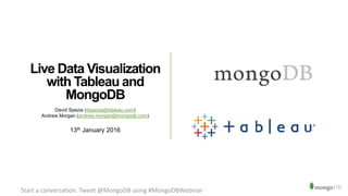 Webinar: Live Data Visualisation with Tableau and MongoDB | PPT