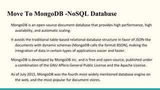 Kalp Corporate MongoDB Tutorials | PPTX | Databases | Computer Software and Applications