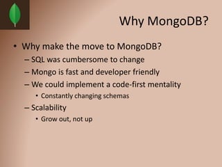 An Evening with MongoDB Dallas: How Phytel Uses MongoDB | PPT