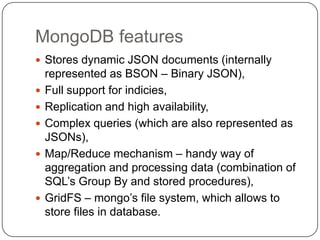 Mongo db – document oriented database | PPT