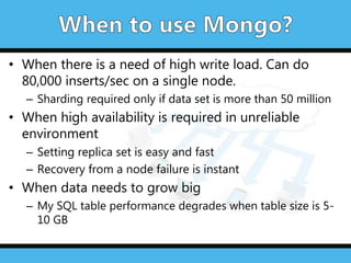 MongoDB : Scaling, Security & Performance | PPT