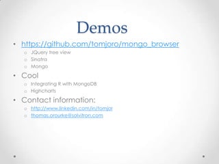 MongoDB Use Cases: Healthcare, CMS, Analytics | PPT