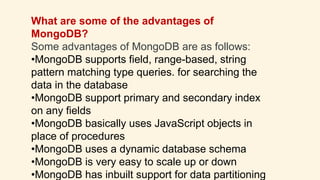 Top MongoDB interview Questions and Answers | PPT