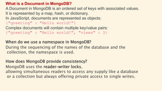Top MongoDB interview Questions and Answers | PPT