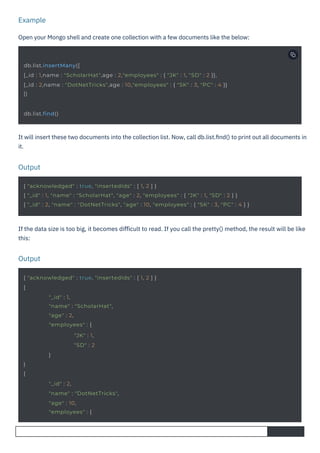 MongoDB Interview Questions PDF By ScholarHat | PDF