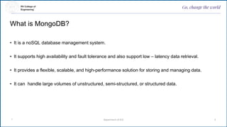 mongoDB_Intro-1 gives us the introduction to mongoDb | PPT