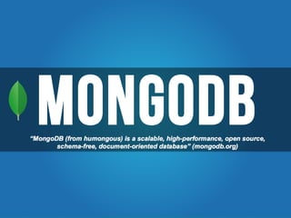 Introduction to NoSQL db and mongoDB | PPT