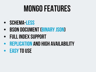 Introduction to NoSQL db and mongoDB | PPT