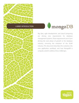 Mongodb Introduction | PDF | Databases | Computer Software and Applications