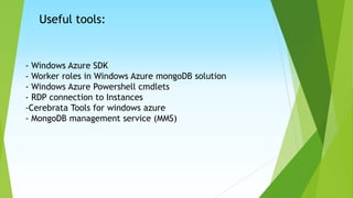 MongoDB in Windows Azure - Evgeniy Maliy - Dnipropetrovsk MUG 140303 | PPT