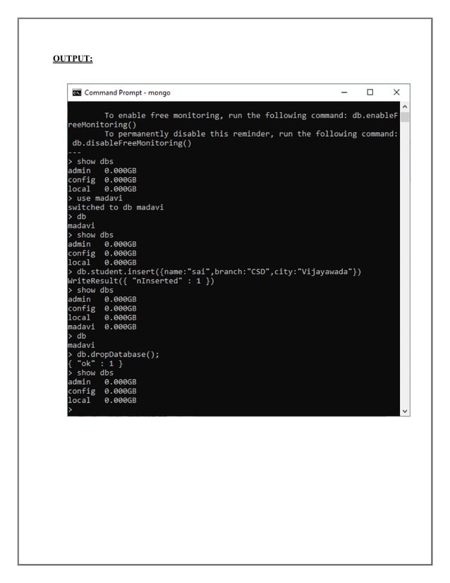 Mongodb Lab Manual 1pdf Used In Data Science Pdf