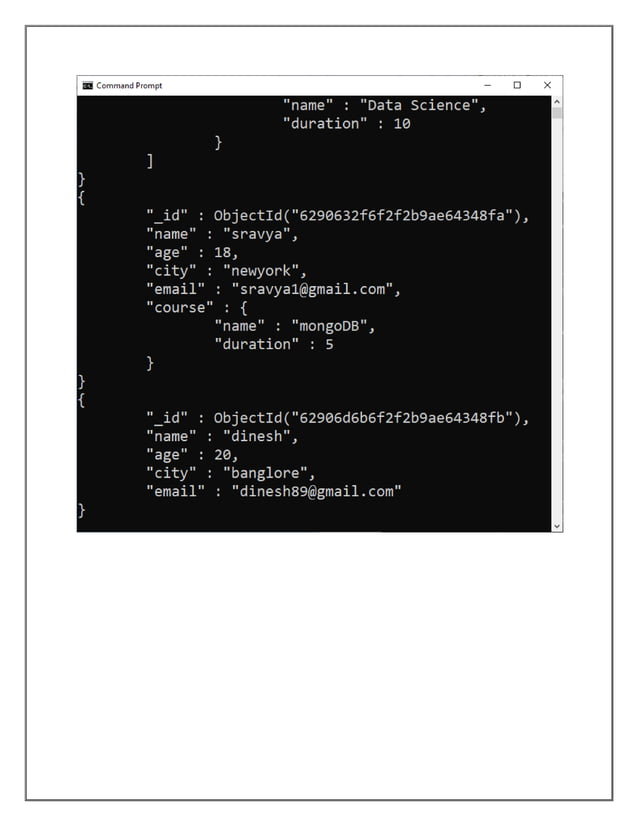 MongoDB Lab Manual (1).pdf used in data science | PDF