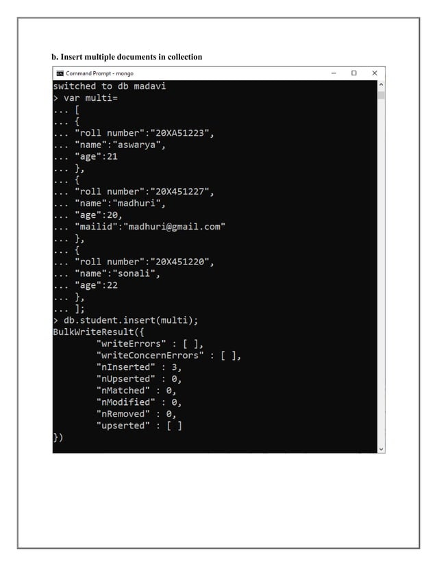 MongoDB Lab Manual (1).pdf used in data science | PDF