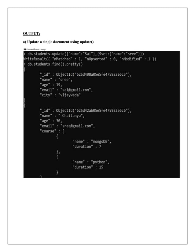 MongoDB Lab Manual (1).pdf used in data science | PDF