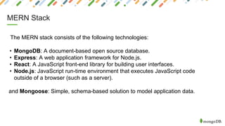 Part One: Building Web Apps with the MERN Stack | PPTX