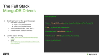 MongoDB Mobile: Bringing the Power of MongoDB to Your Device | PPT
