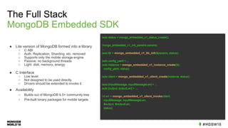 MongoDB Mobile: Bringing the Power of MongoDB to Your Device | PPT