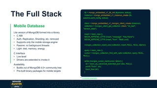 MongDB Mobile: Bringing the Power of MongoDB to Your Device | PPT