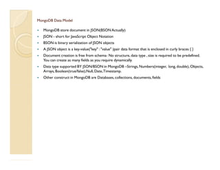 MongoDB NoSQL database a deep dive -MyWhitePaper | PDF