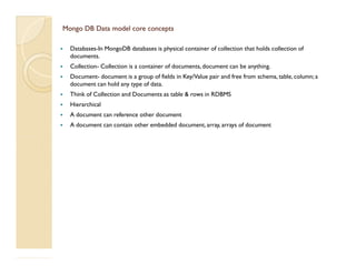 MongoDB NoSQL database a deep dive -MyWhitePaper | PDF