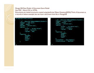 MongoDB NoSQL database a deep dive -MyWhitePaper | PDF