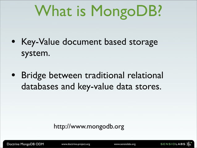 Doctrine Mongodb Object Document Mapper Ppt