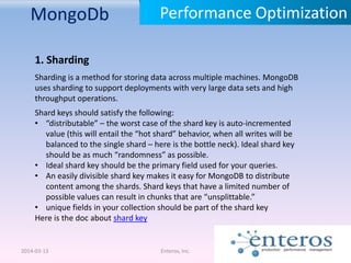 Mongo db pefrormance optimization strategies | PPT