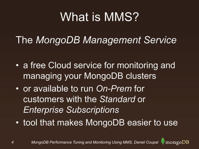 Mongodb Performance Tuning And Monitoring Ppt