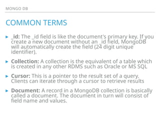 MongoDbPpt based on python installation. | PPT