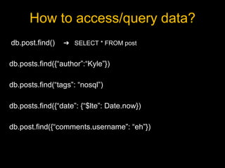 MongoDB Introduction - Document Oriented Nosql Database | PPTX