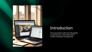 A brief introduction on MongoDB Presentation.pptx