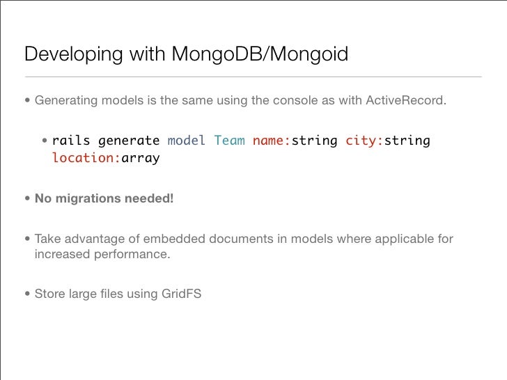 Mongodb And Ruby On Rails 