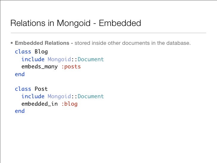 Mongodb And Ruby On Rails