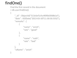 Mongo db readingdocumentusecases | PPT