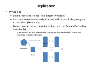 Mongo db roma replication and sharding | PPT