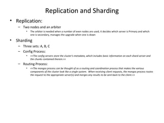Mongo db roma replication and sharding | PPT