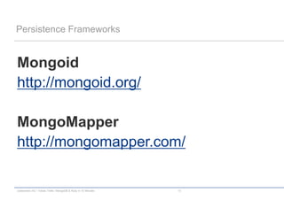 An introduction to MongoDB and Ruby | PPT