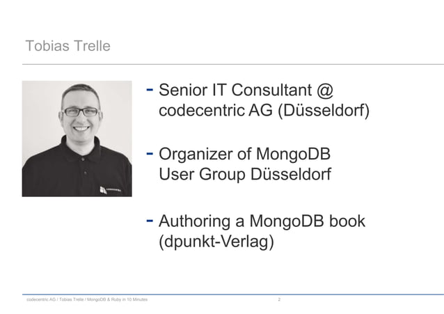 An Introduction To Mongodb And Ruby Ppt
