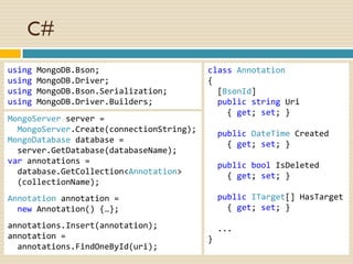 MongoDB: Repository for Web-scale metadata | PPT
